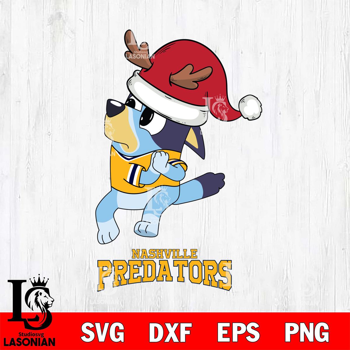 Nashville Predators Christmas Bluey Santa Claus – lasoniansvg