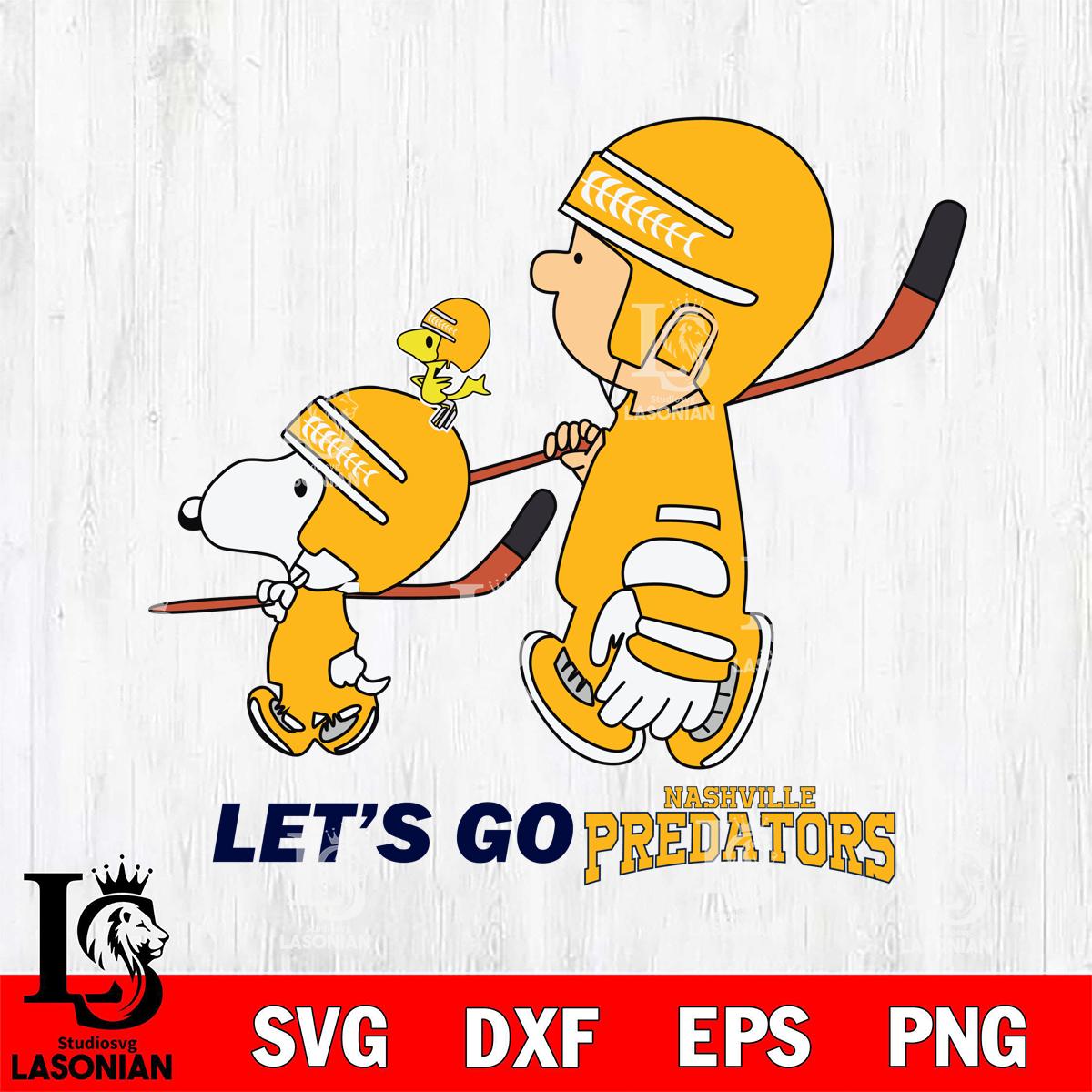 Nashville Predators Snoopy and Charlie Brown Lets go – lasoniansvg