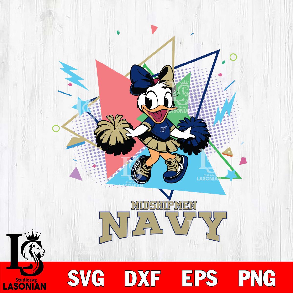 Navy Midshipmen Cute Daisy Duck Cheerleader – lasoniansvg