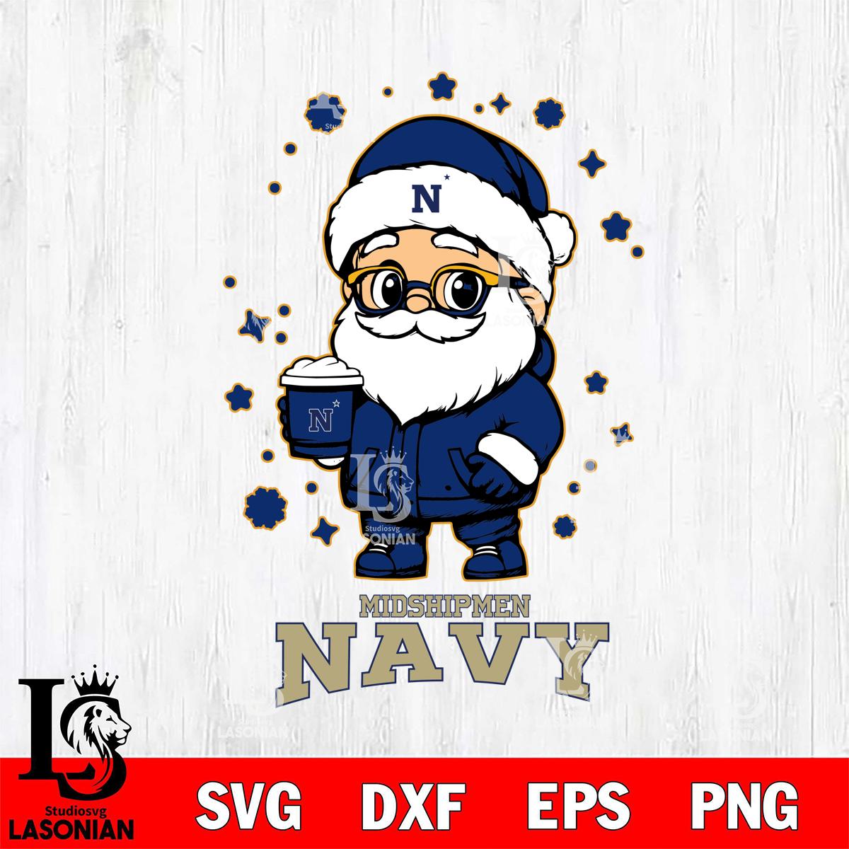 Navy Midshipmen Santa Claus Coffe – lasoniansvg