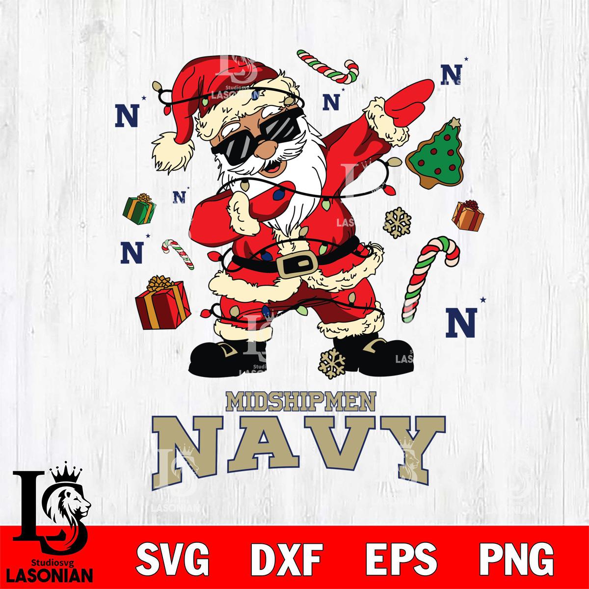 Navy Midshipmen Santa Claus Football – lasoniansvg
