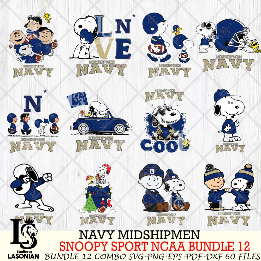 Navy Midshipmen Snoopy NCAA Bundle 12 SVG – lasoniansvg