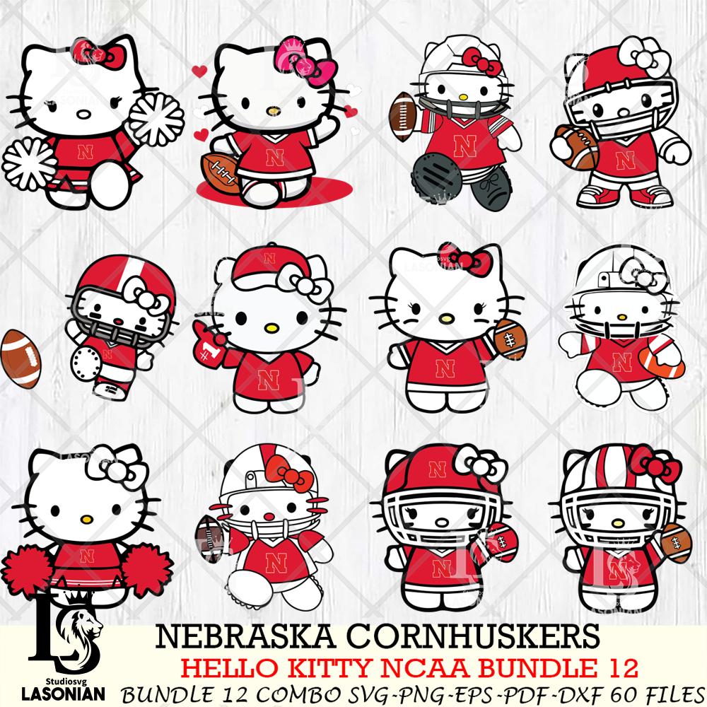 Nebraska Cornhuskers Hello Kitty Bundle 12 SVG – lasoniansvg