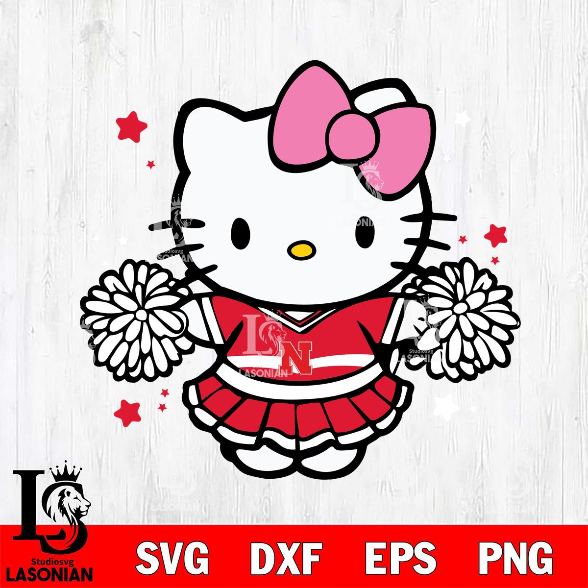 Nebraska Cornhuskers Hello Kitty Cheerleader 10 – lasoniansvg