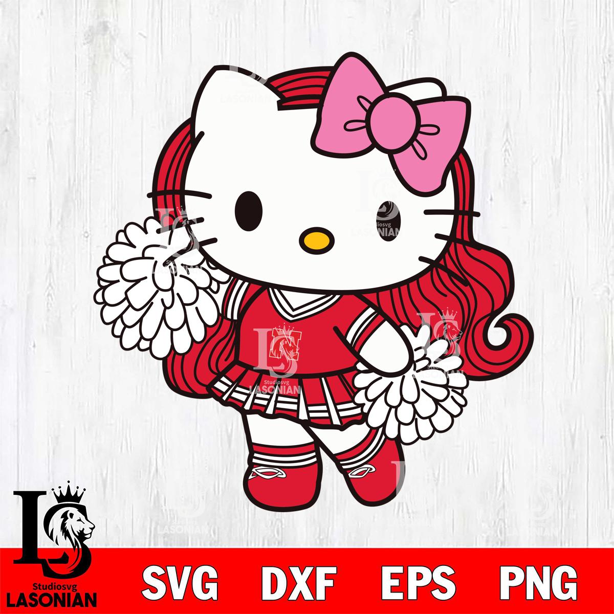 Nebraska Cornhuskers Hello Kitty Cheerleader 7 – lasoniansvg