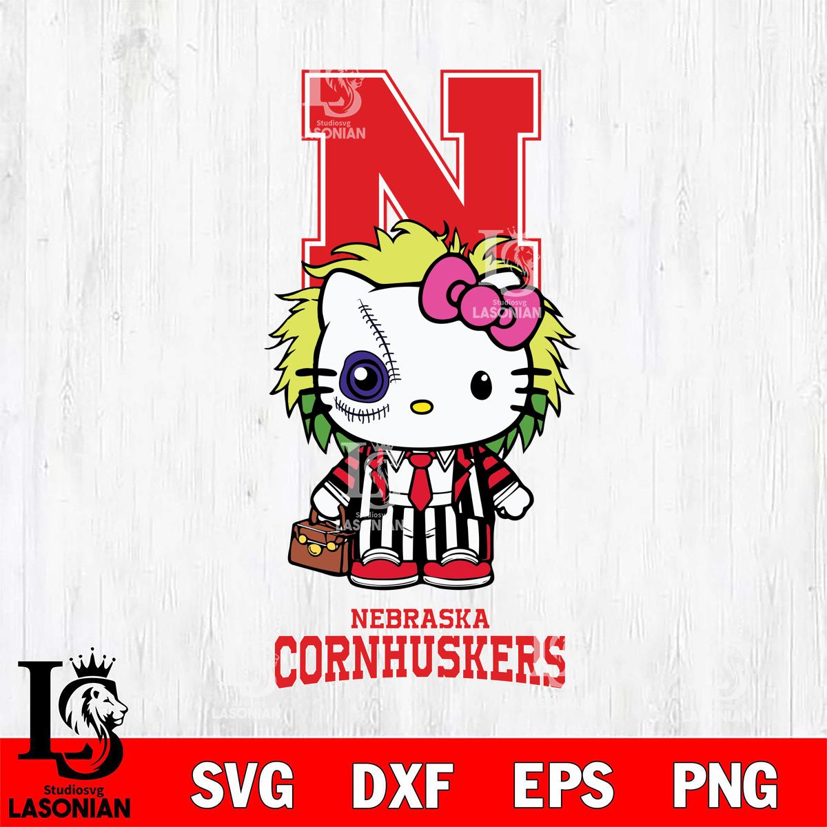Nebraska Cornhuskers Hello Kitty Horror 8 – lasoniansvg