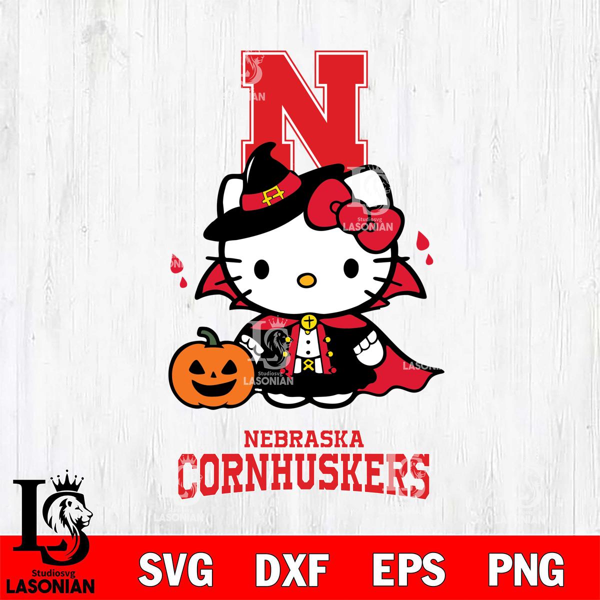 Nebraska Cornhuskers Hello Kitty Horror 9 – lasoniansvg