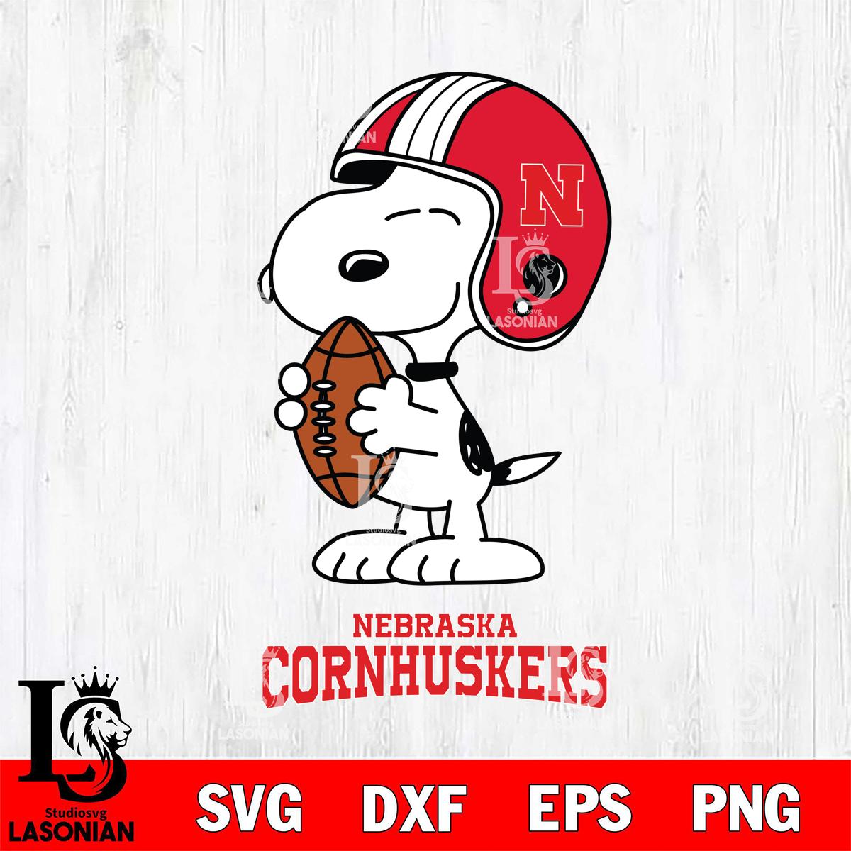 Nebraska Cornhuskers Snoopy Rugby – lasoniansvg