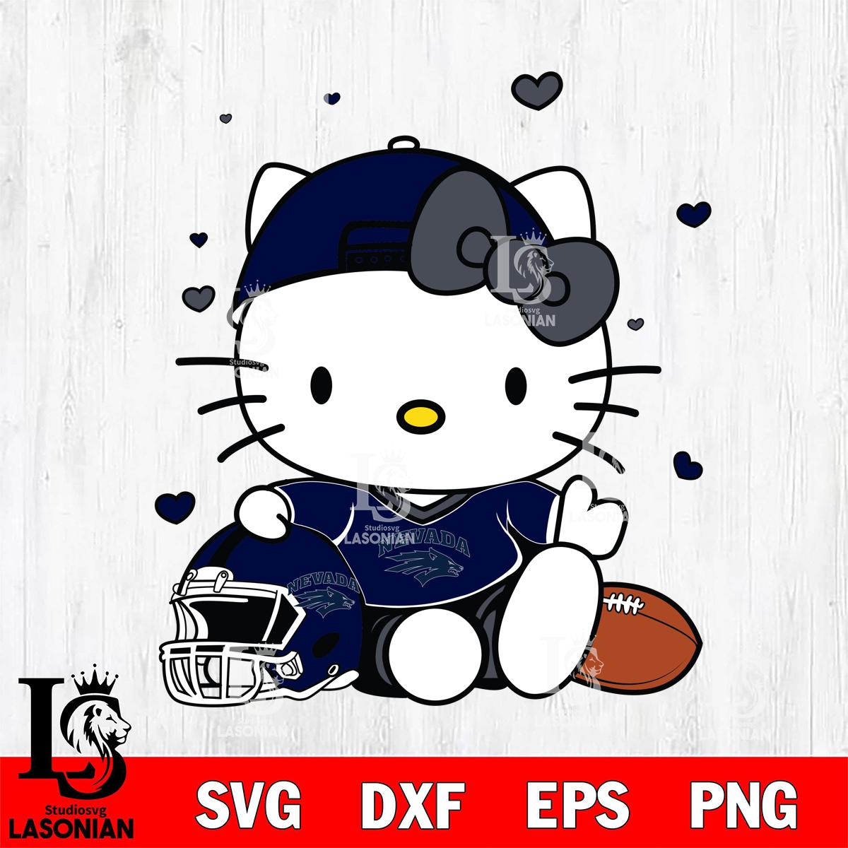 Nevada Wolf Pack Cute Hello Kitty Football – lasoniansvg