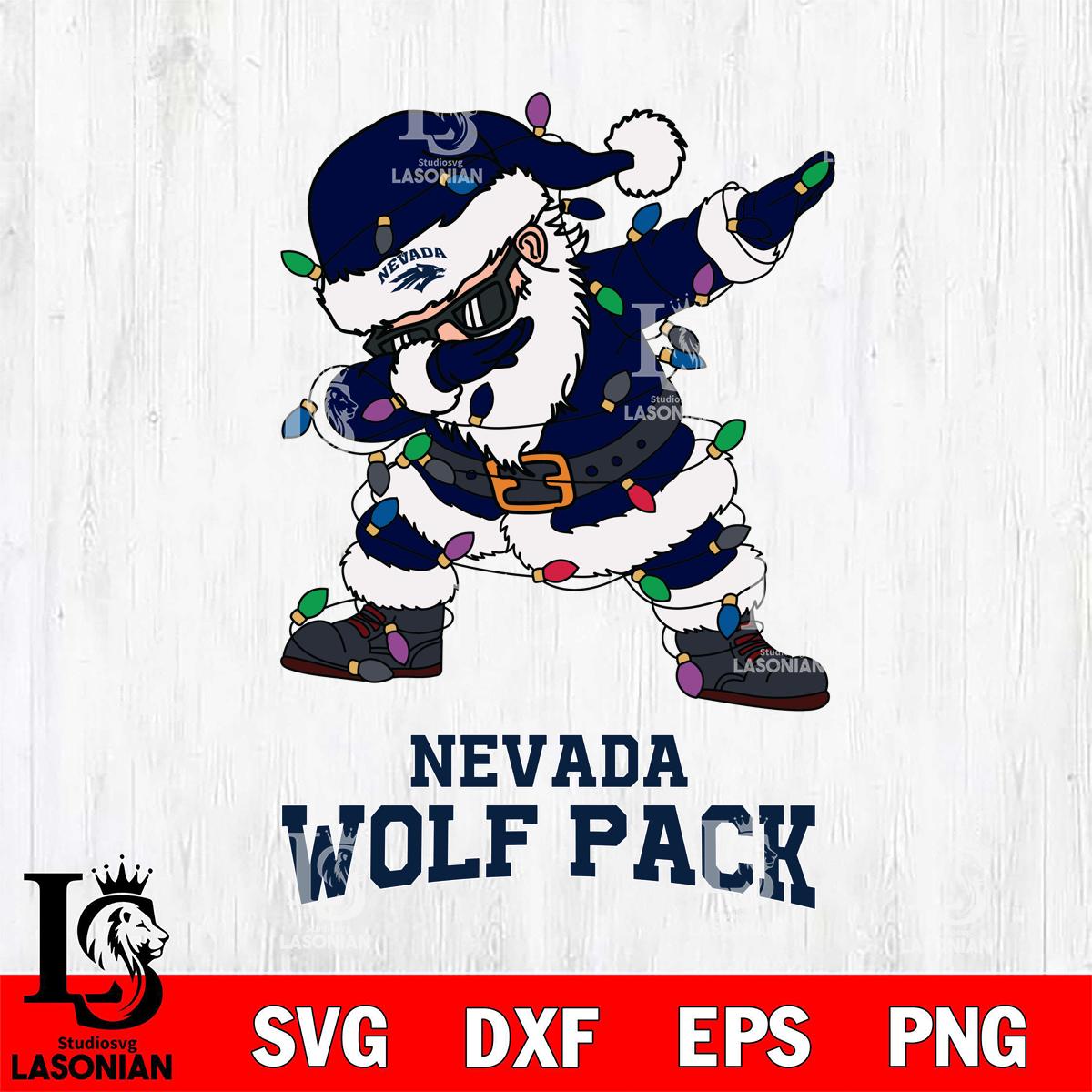 Nevada Wolf Pack Dabbing Santa Claus Ugly Christmas – lasoniansvg