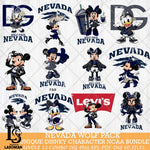 Nevada Wolf Pack Disney character NCAA Bundle 12 – lasoniansvg