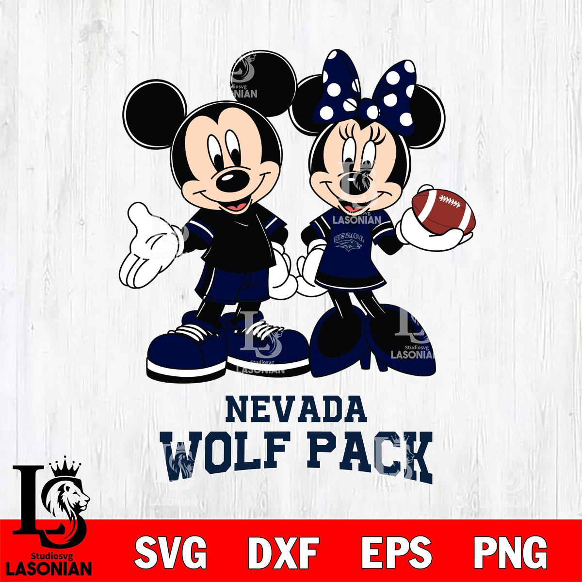 Nevada Wolf Pack Mickey Minnie Football – lasoniansvg