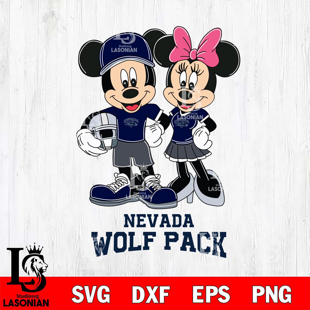 Nevada Wolf Pack Mickey Minnie Mouse Helmet – lasoniansvg