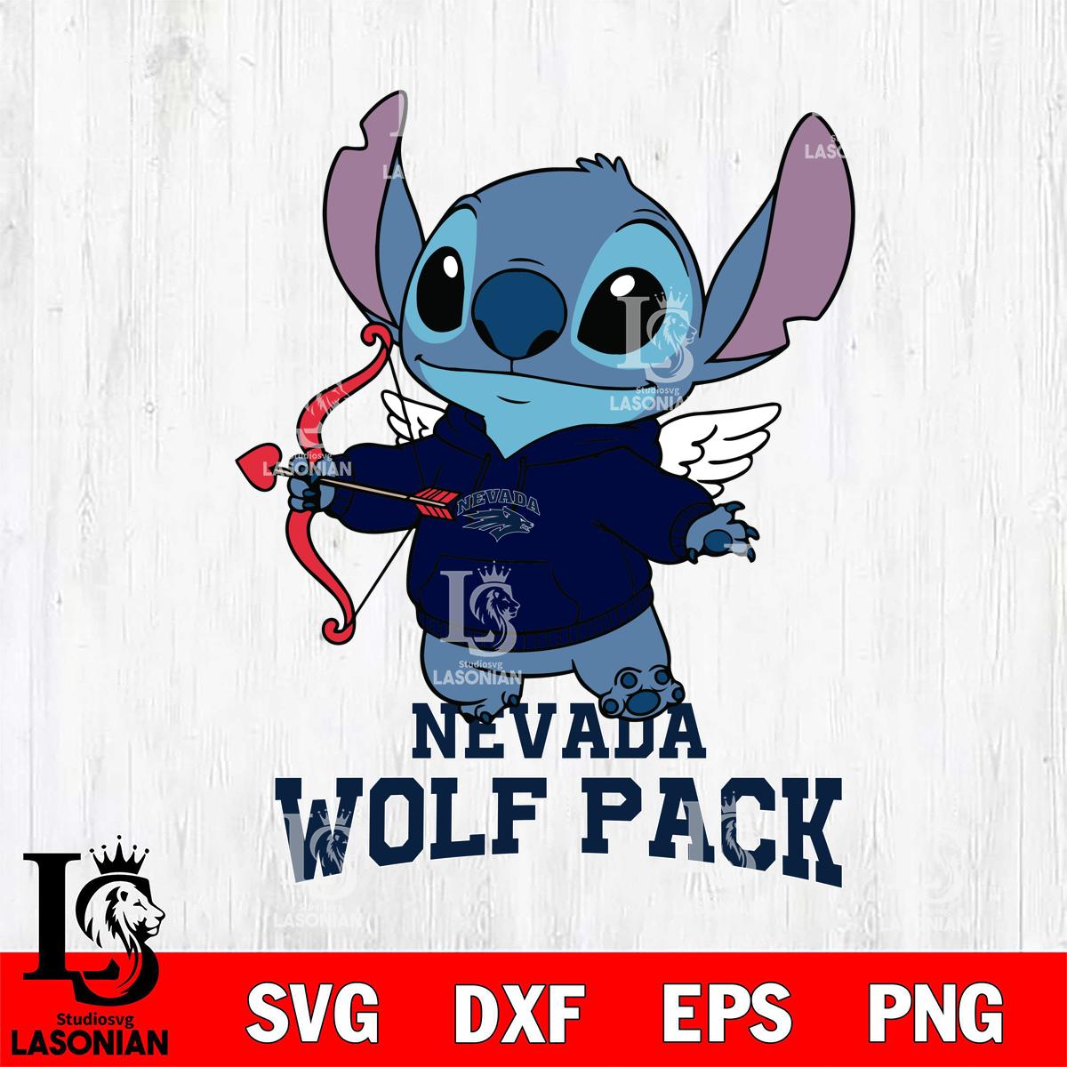 Nevada Wolf Pack Stitch Cupid Digital Download, NCAA SVG DXF EPS PNG ...