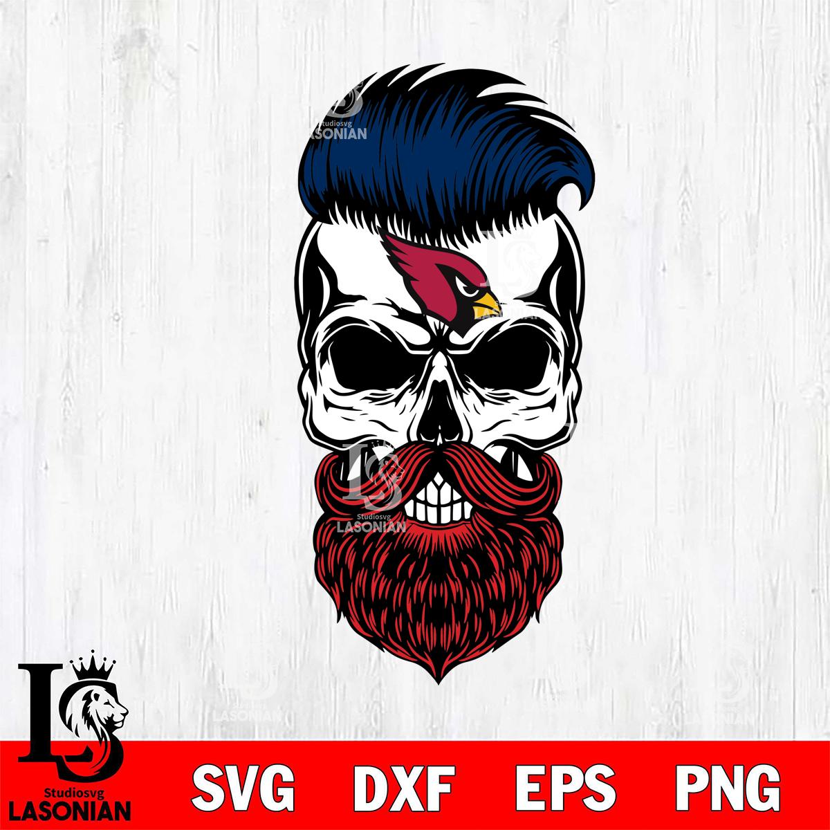 New England Patriots Badass Beard Skull SVG – lasoniansvg