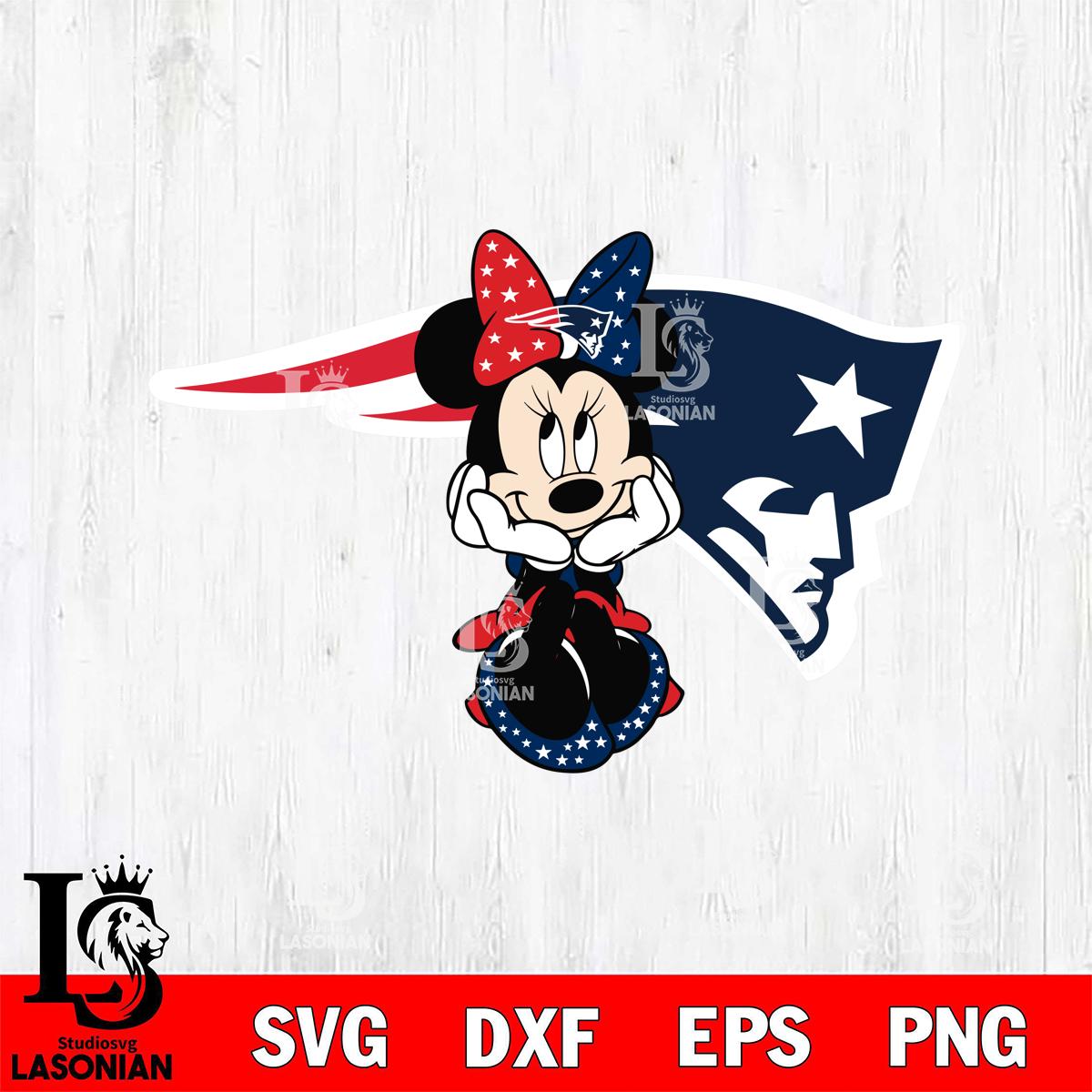 New England Patriots Cute Minnie Mouse – lasoniansvg