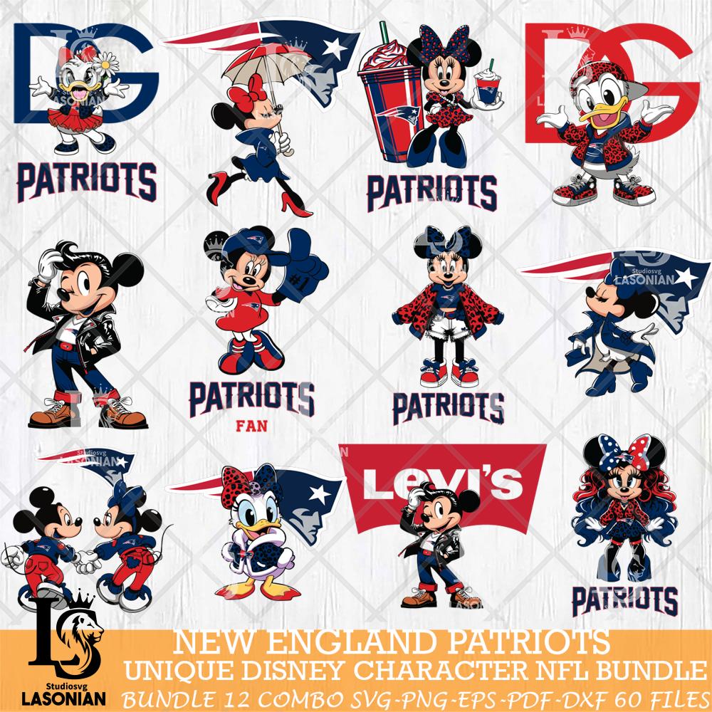 New England Patriots Disney Characters NFL Bundle 12 – lasoniansvg