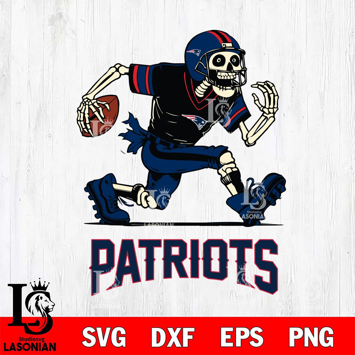 New England Patriots Skeleton Football – lasoniansvg