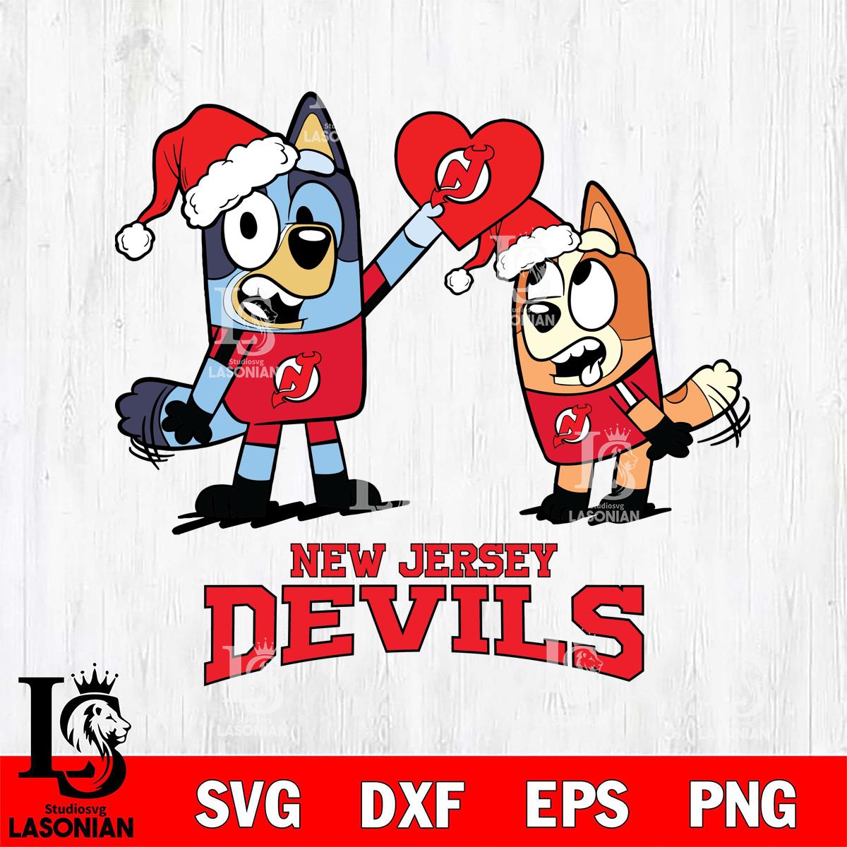 New Jersey Devils Love Bluey Christmas – lasoniansvg