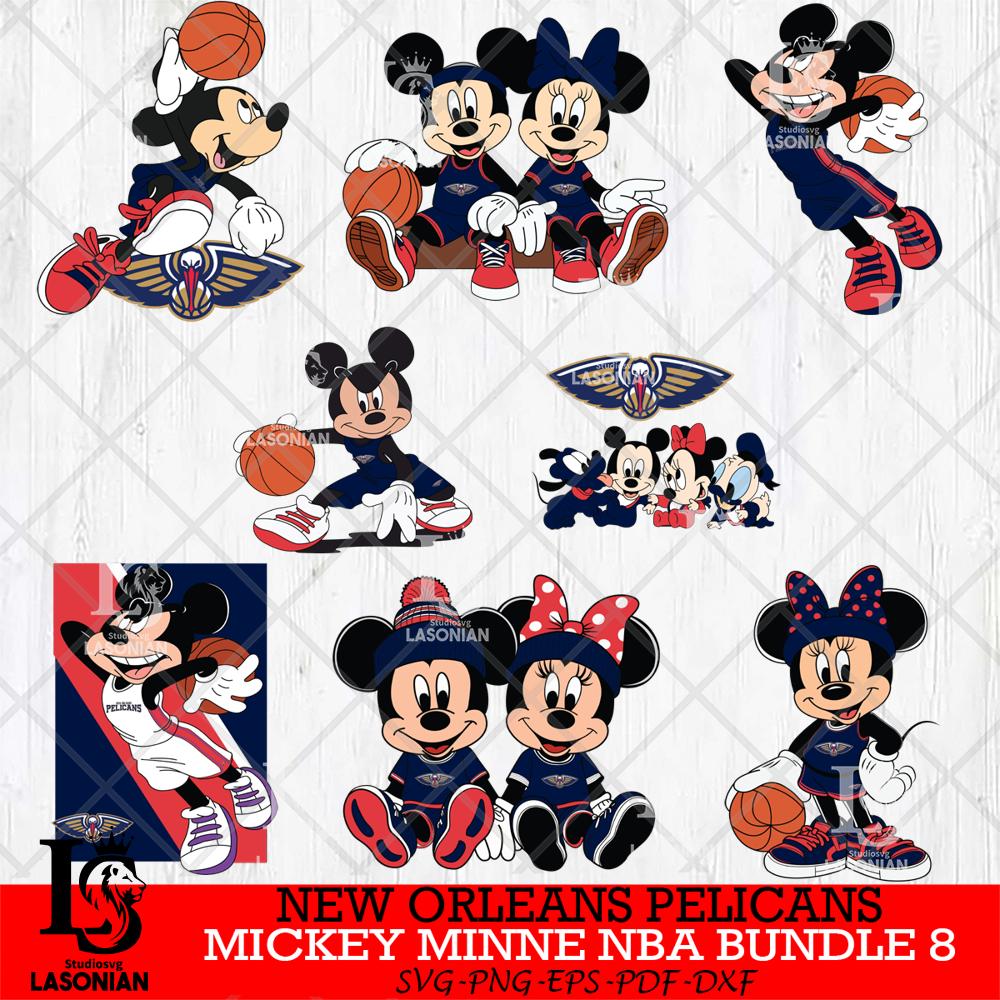 New Orleans Pelicans Mickey Minne NBA Bundle 8 SVG – lasoniansvg