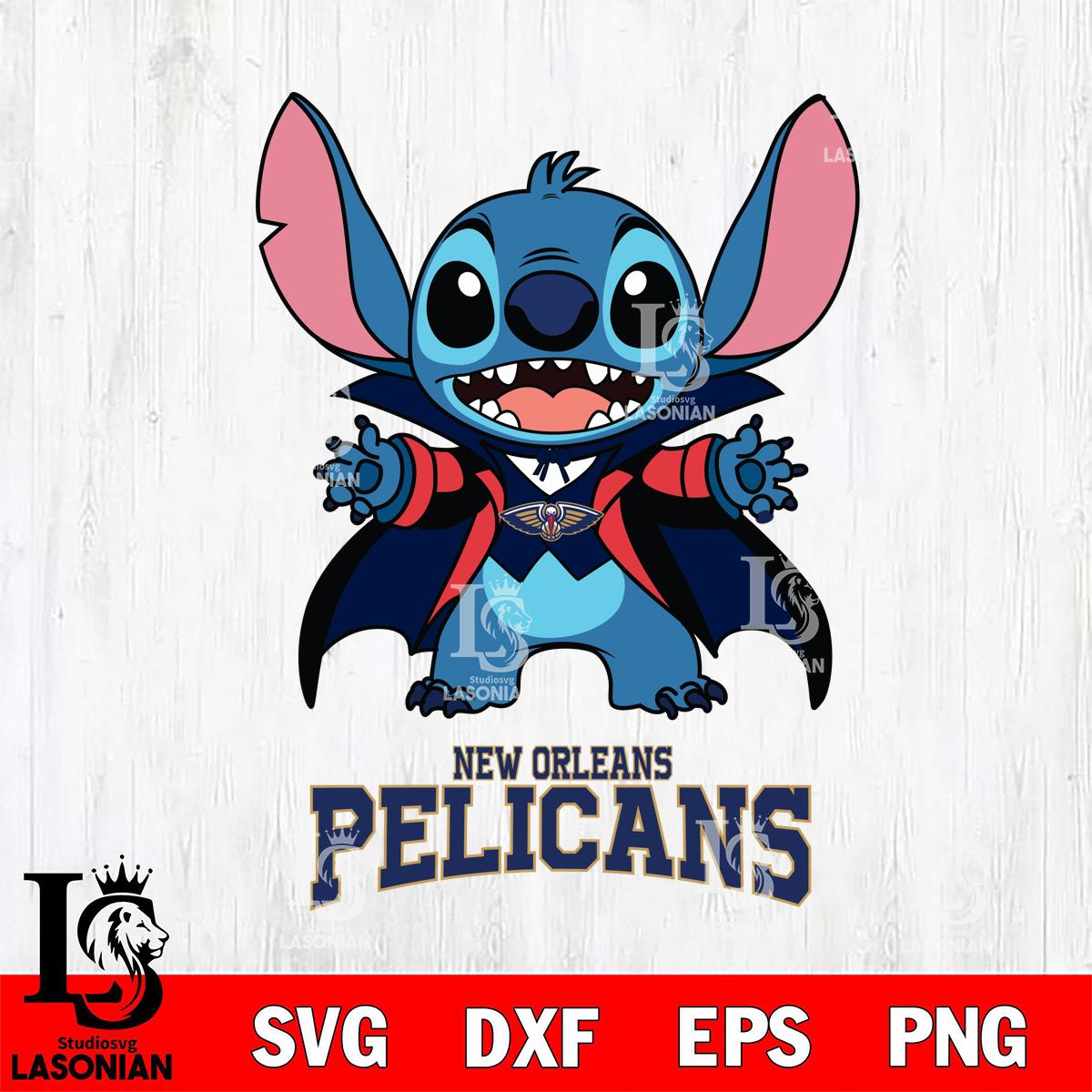 New Orleans Pelicans Stitch Vampire halloween – lasoniansvg