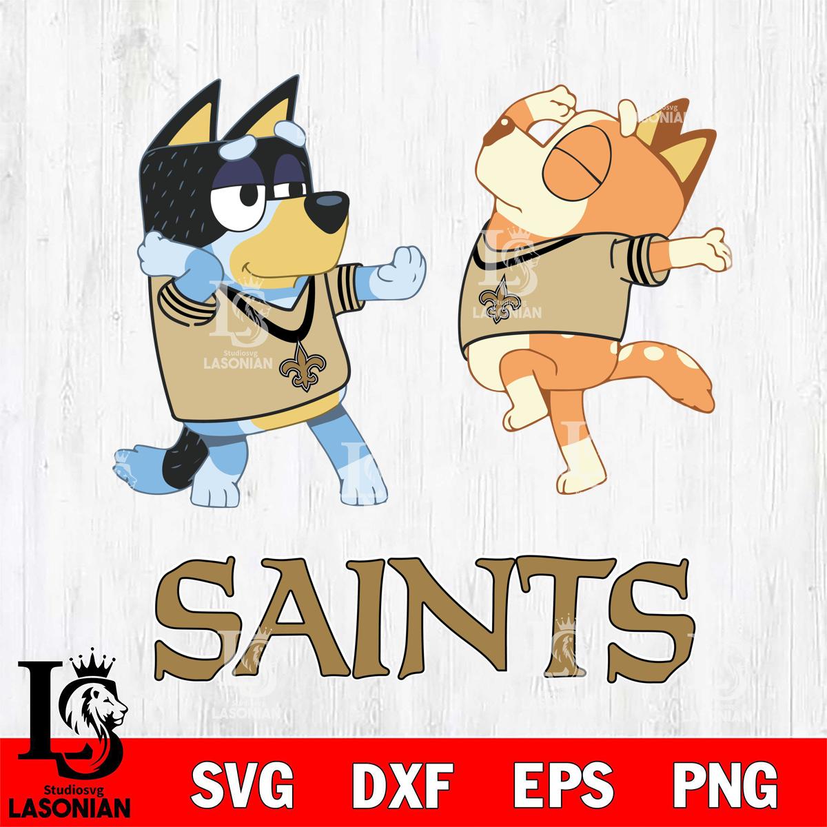New Orleans Saints Bluey Dance – lasoniansvg