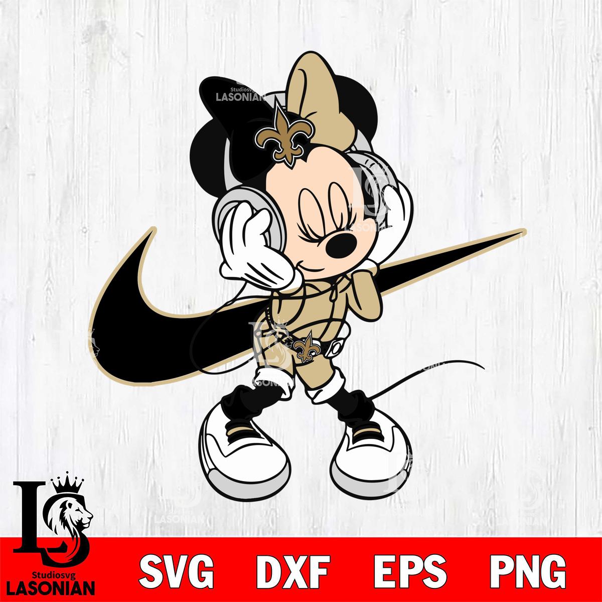 New Orleans Saints Cute Minnie Mouse Dancing – lasoniansvg