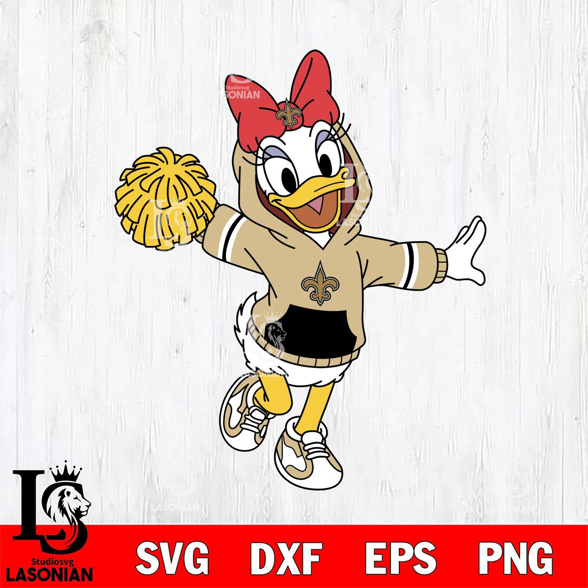 New Orleans Saints Daisy Duck Cheerleader Christmas – lasoniansvg