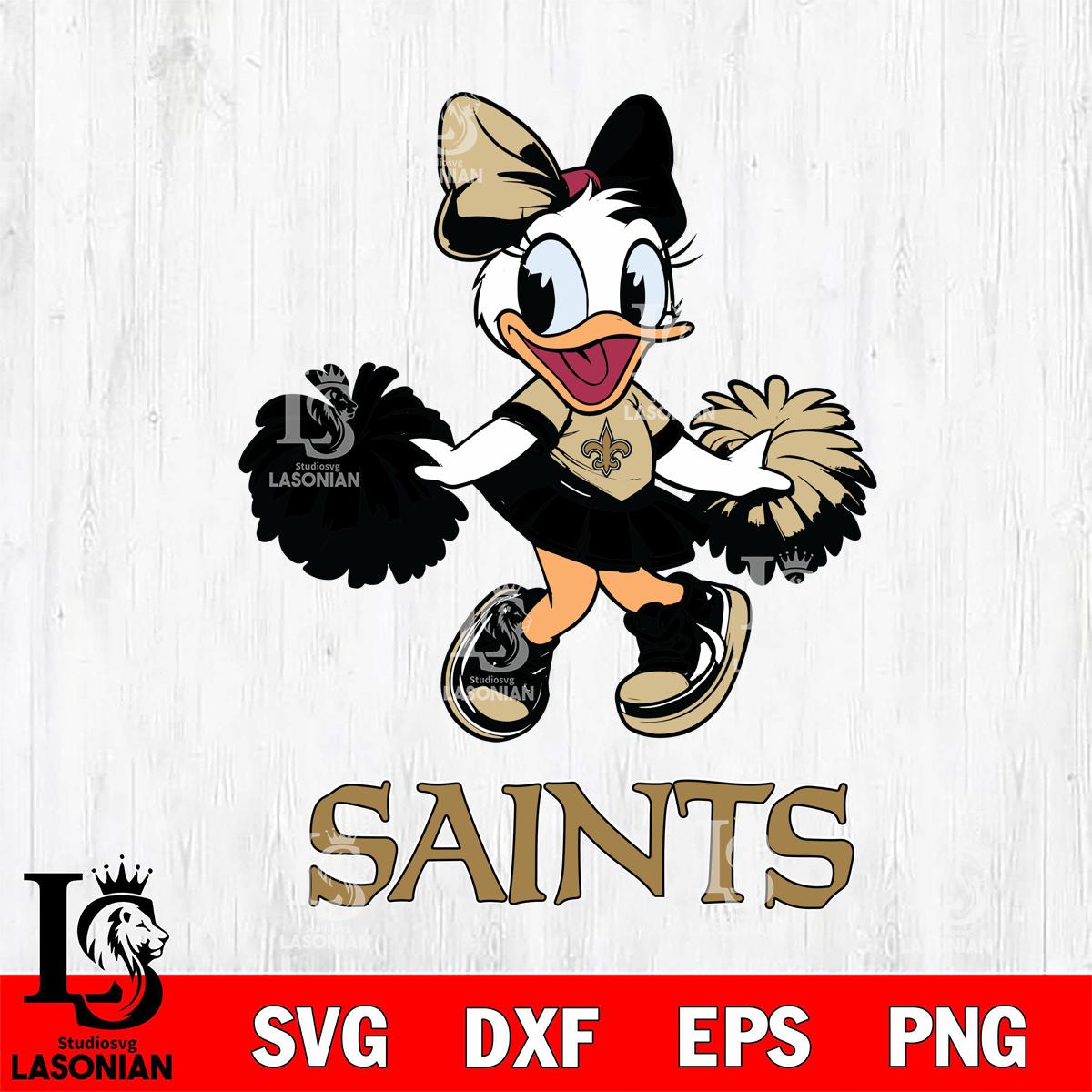 New Orleans Saints Daisy Duck Cheerleader Disney – lasoniansvg