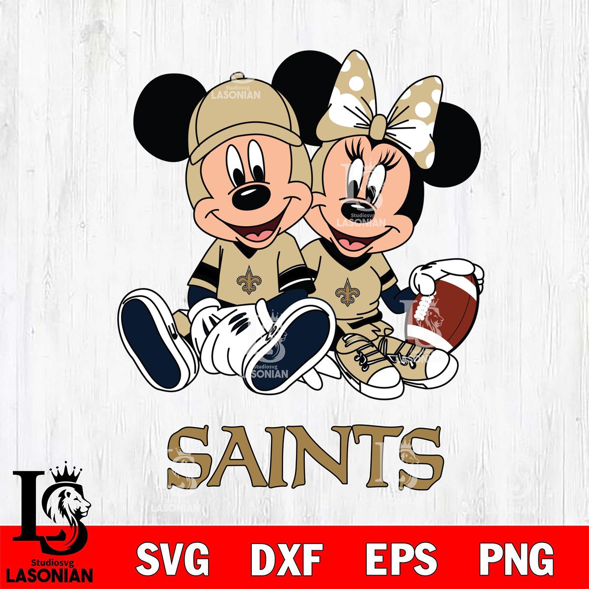 New Orleans Saints Disney Mickey And Minnie Football – lasoniansvg