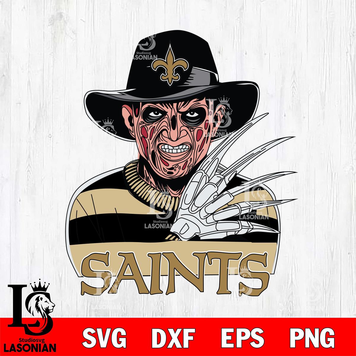 New Orleans Saints Freddy Krueger Horror Halloween – lasoniansvg