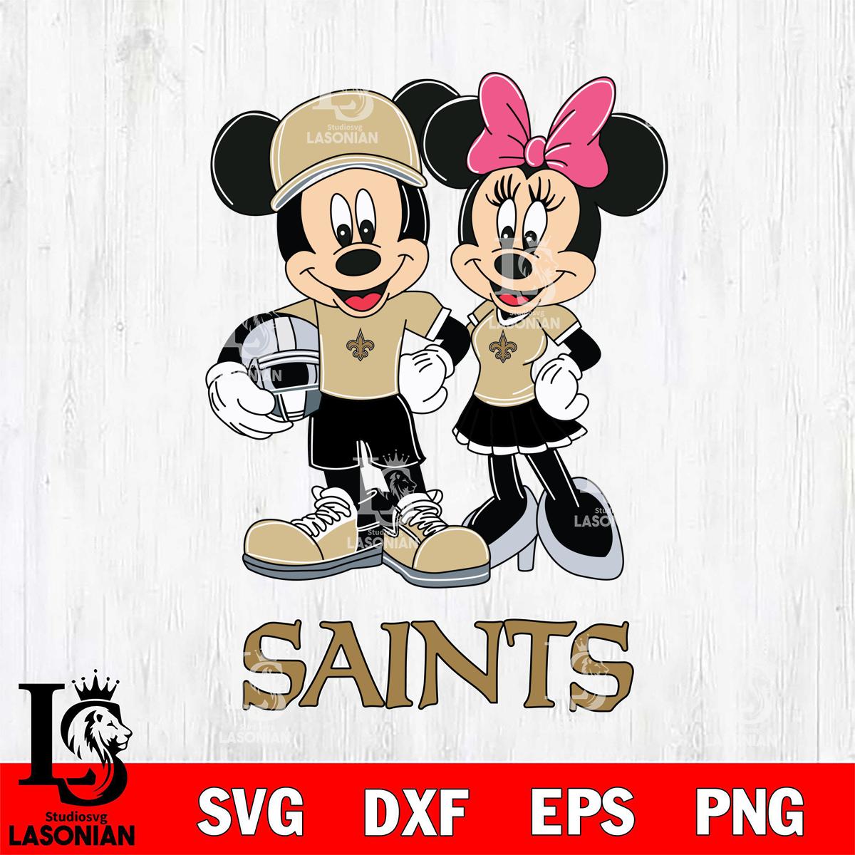 New Orleans Saints Mickey Minnie Mouse Helmet – lasoniansvg