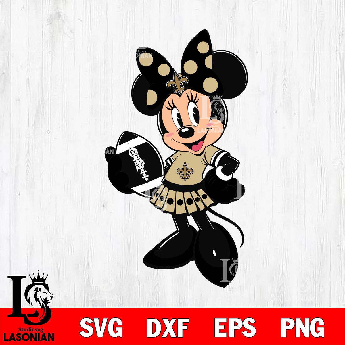 New Orleans Saints Minnie Mouse – lasoniansvg