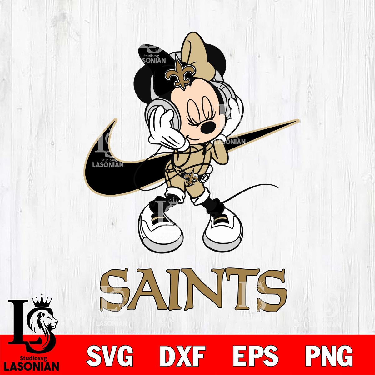 New Orleans Saints Minnie Mouse Dancing NIKE – lasoniansvg