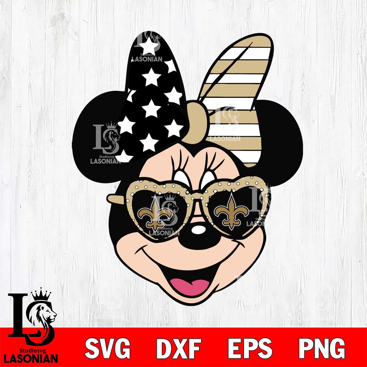New Orleans Saints Minnie Mouse Love – lasoniansvg