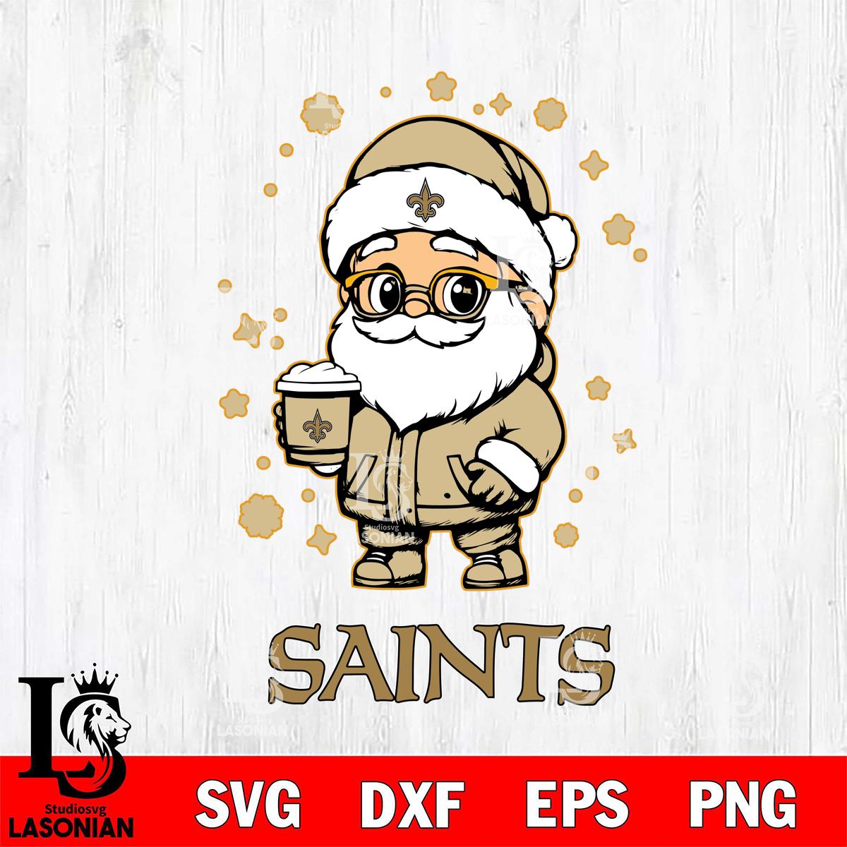 New Orleans Saints Santa Claus Coffe – lasoniansvg