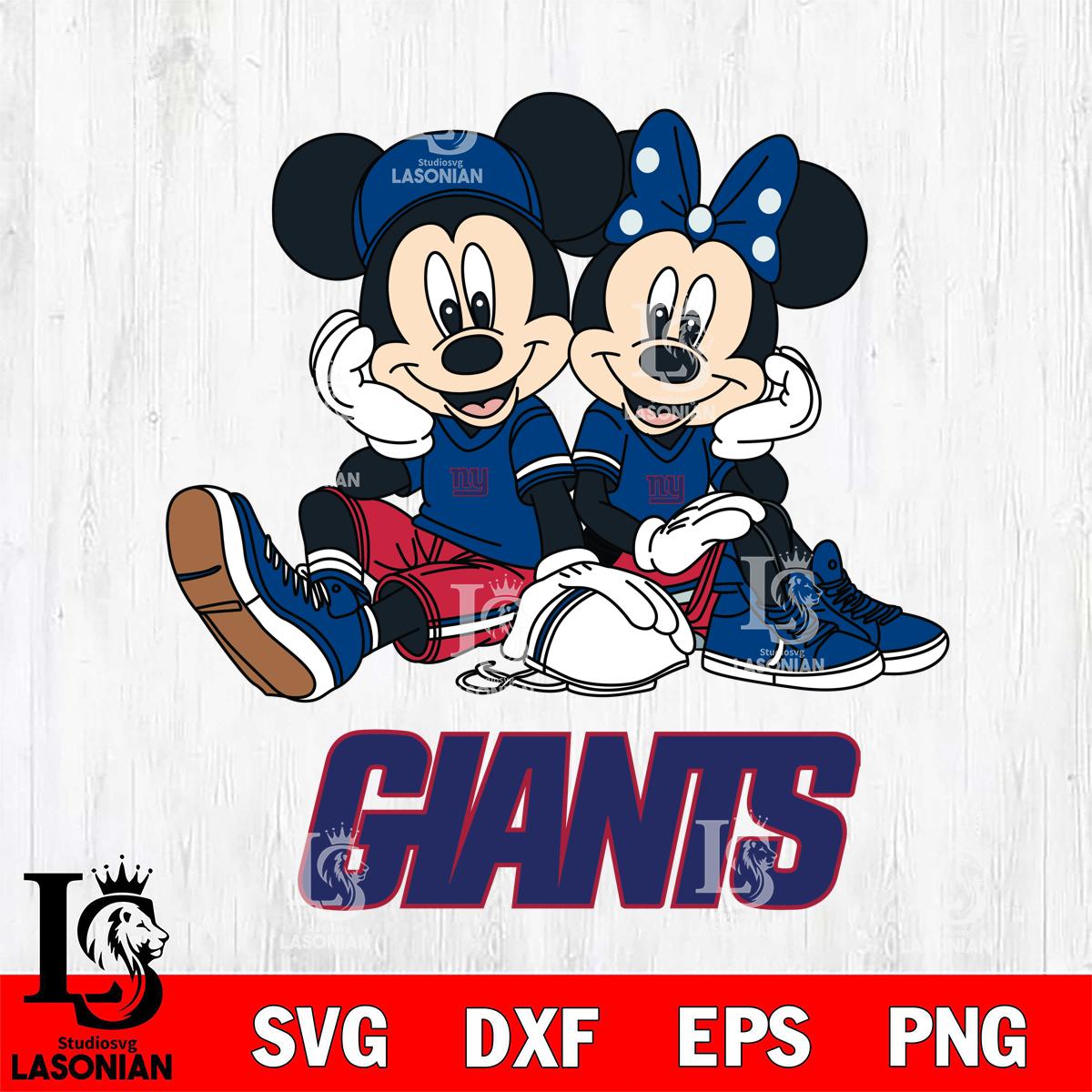 New York Giants Mickey Minnie Mouse Football Sit – lasoniansvg