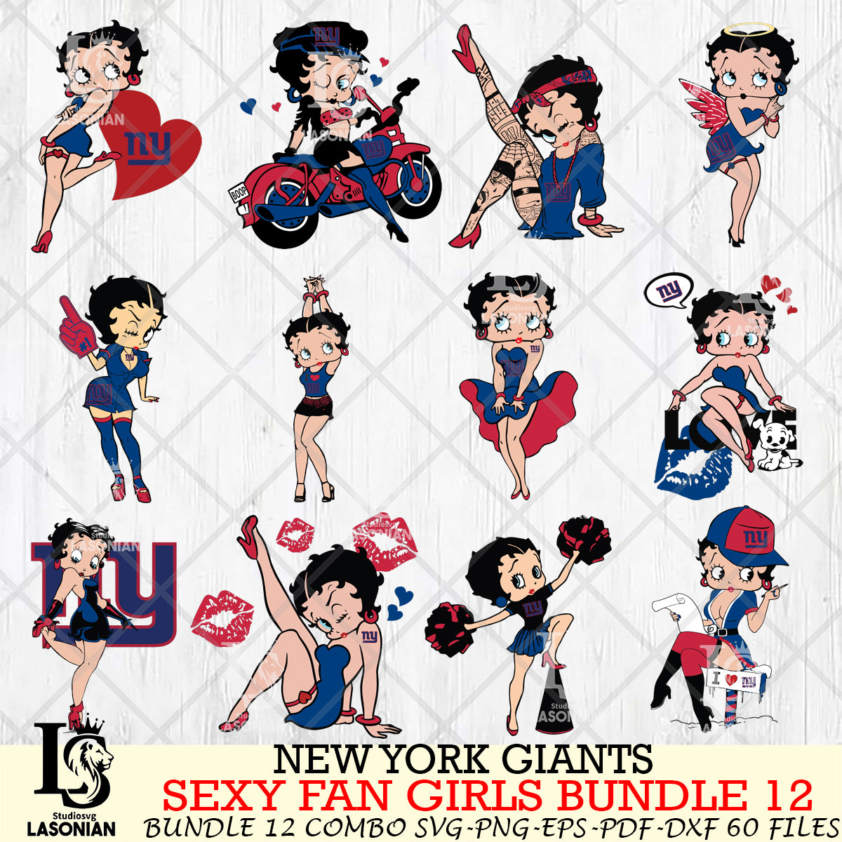 New York Giants Sexy Fan Girls Bundle 12 – lasoniansvg