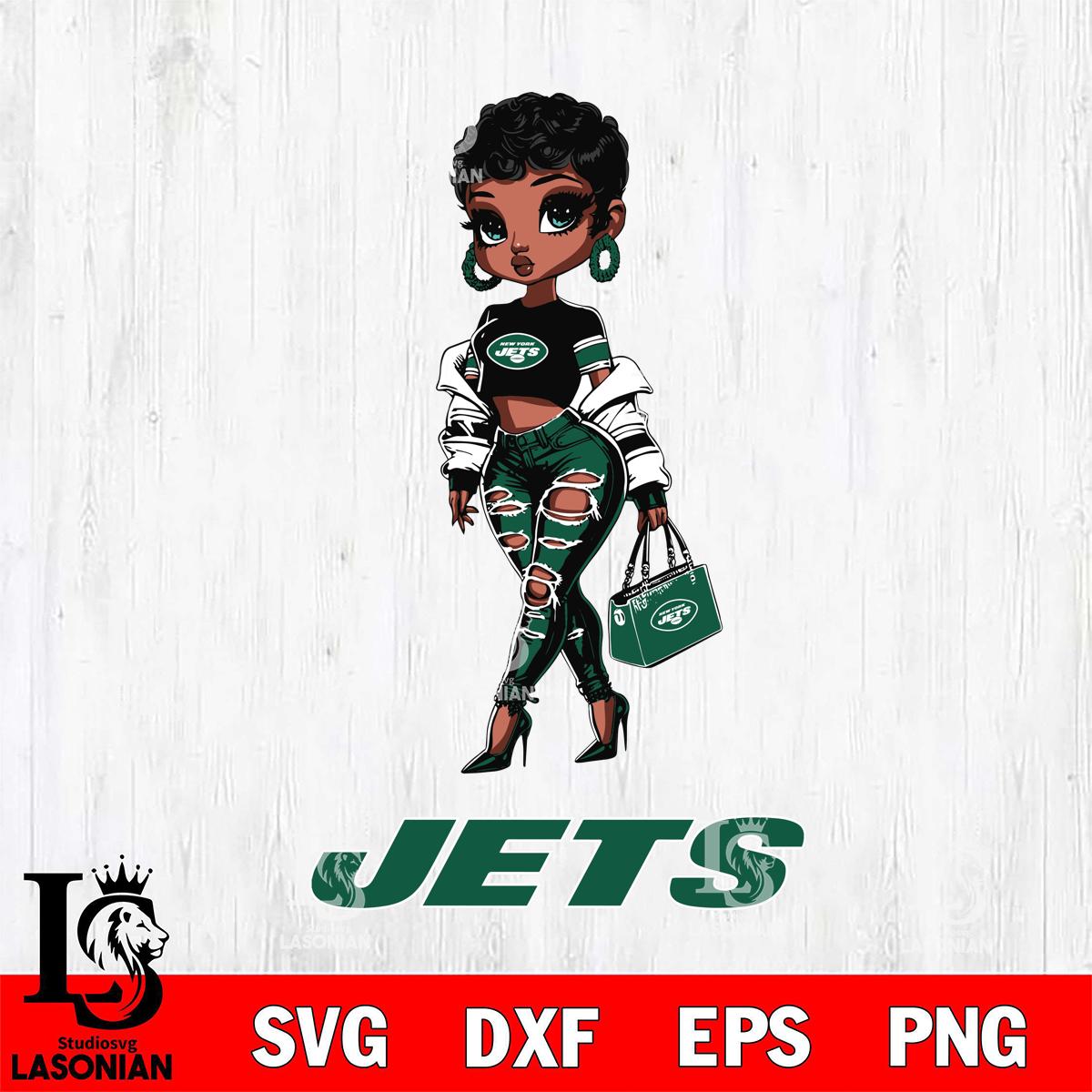 New York Jets Beautiful Black Fan Girl – lasoniansvg