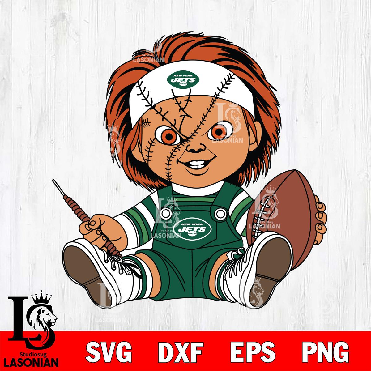 New York Jets Chucky Horror 9 – lasoniansvg