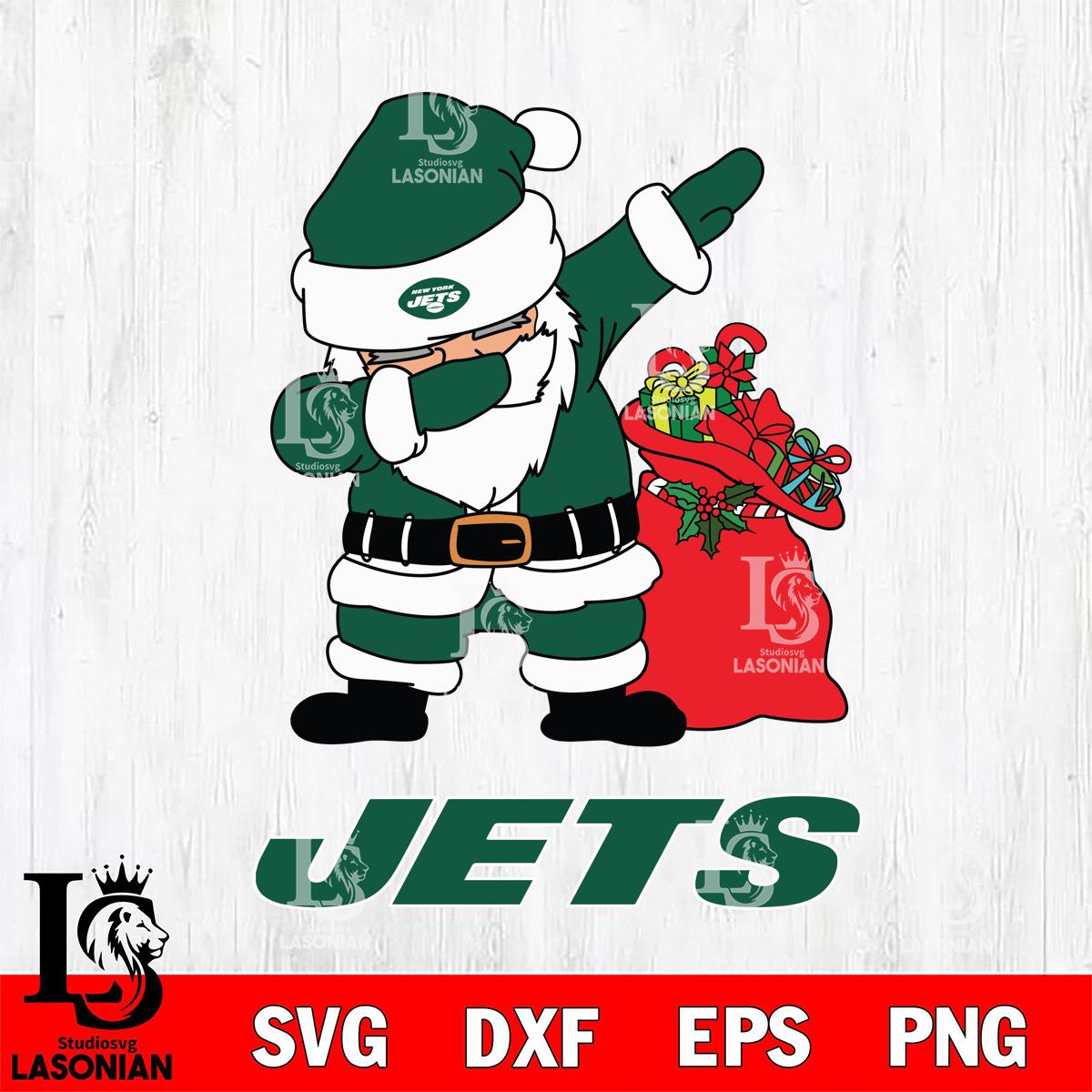 New York Jets Santa Dabbing Christmas – lasoniansvg