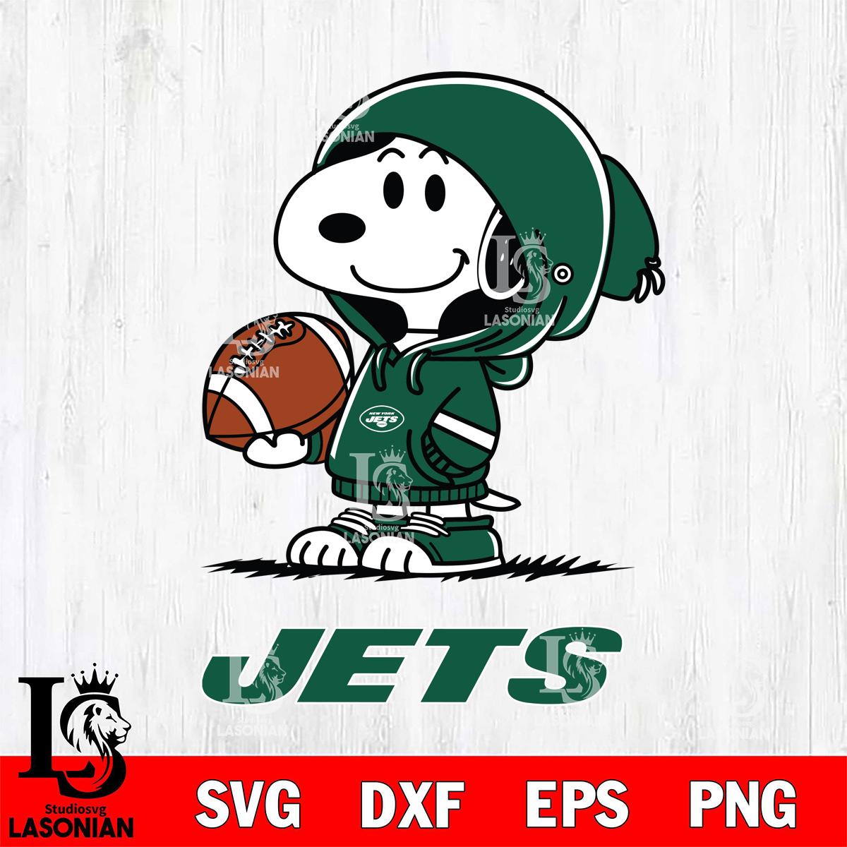 New York Jets Snoopy Football – lasoniansvg