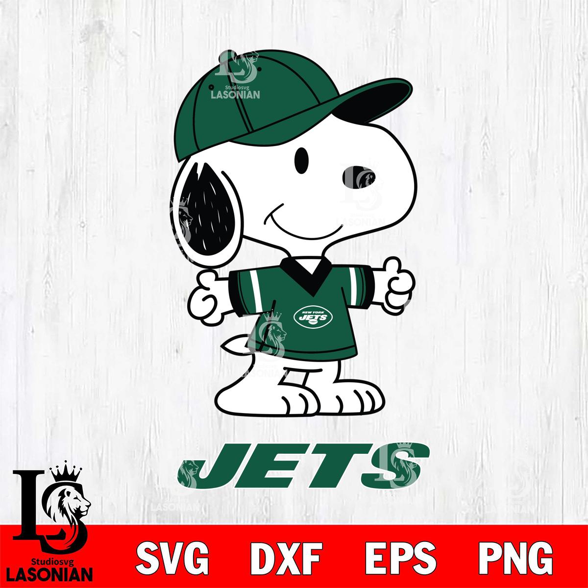 New York Jets Snoopy football – lasoniansvg
