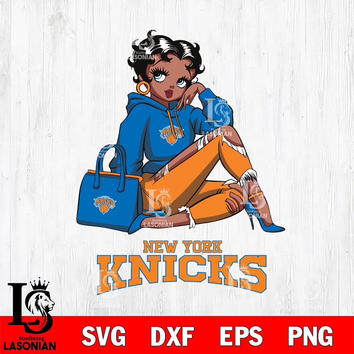 New York Knicks Awesome Black Fan Girl Betty Boop – lasoniansvg