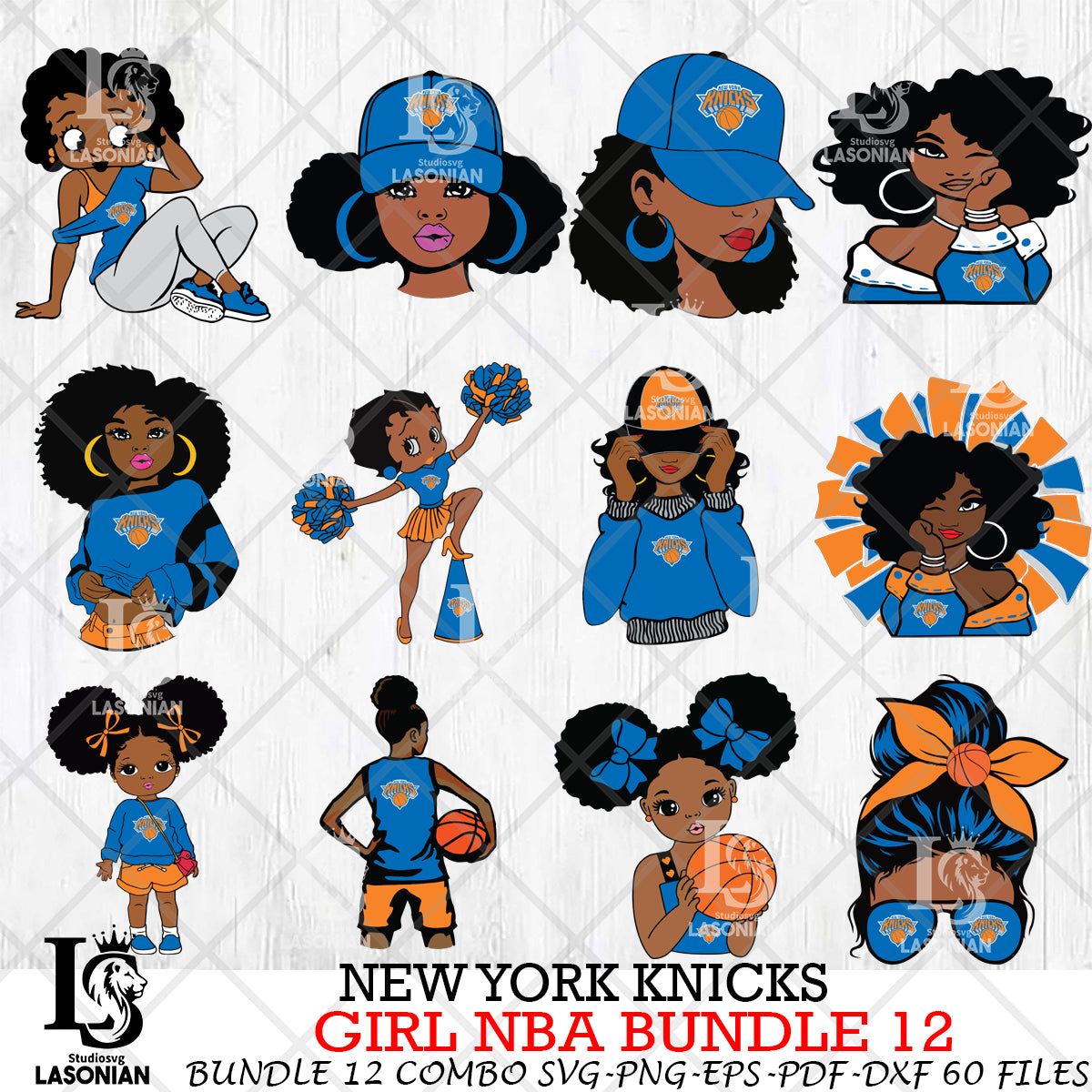 New York Knicks Girl NBA Bundle 12 – lasoniansvg
