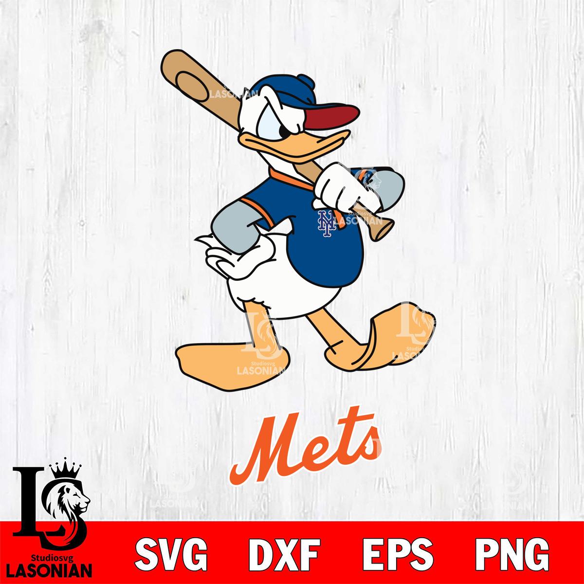 New York Mets Donald Duck Baseball MLB – lasoniansvg