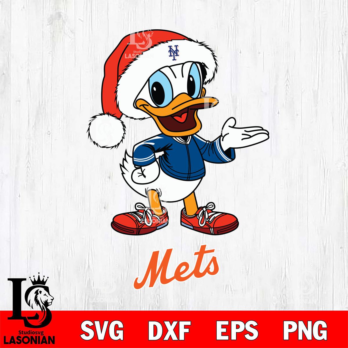 New York Mets Donald Duck Christmas Baseball – lasoniansvg