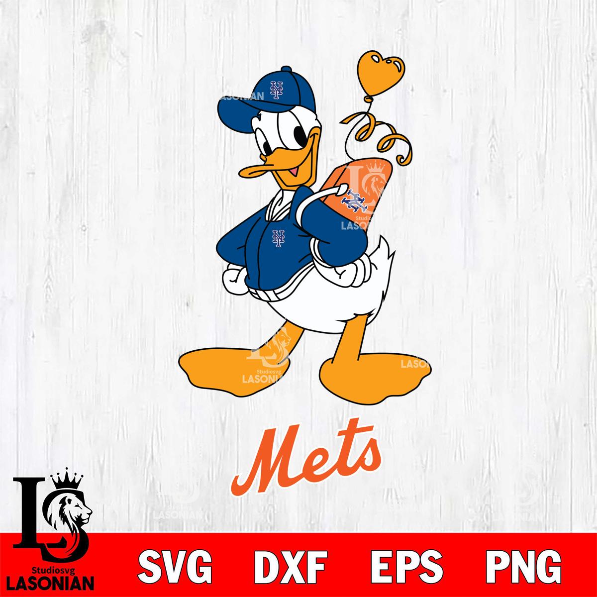 New York Mets Donald Duck Heart Baseball – lasoniansvg
