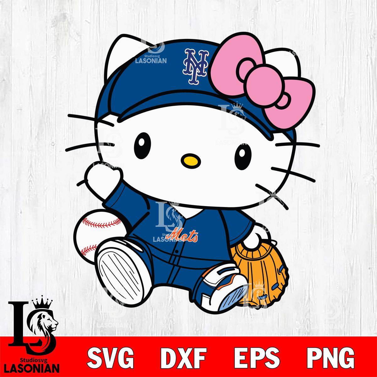 New York Mets Hello Kitty Baseball Fly – lasoniansvg