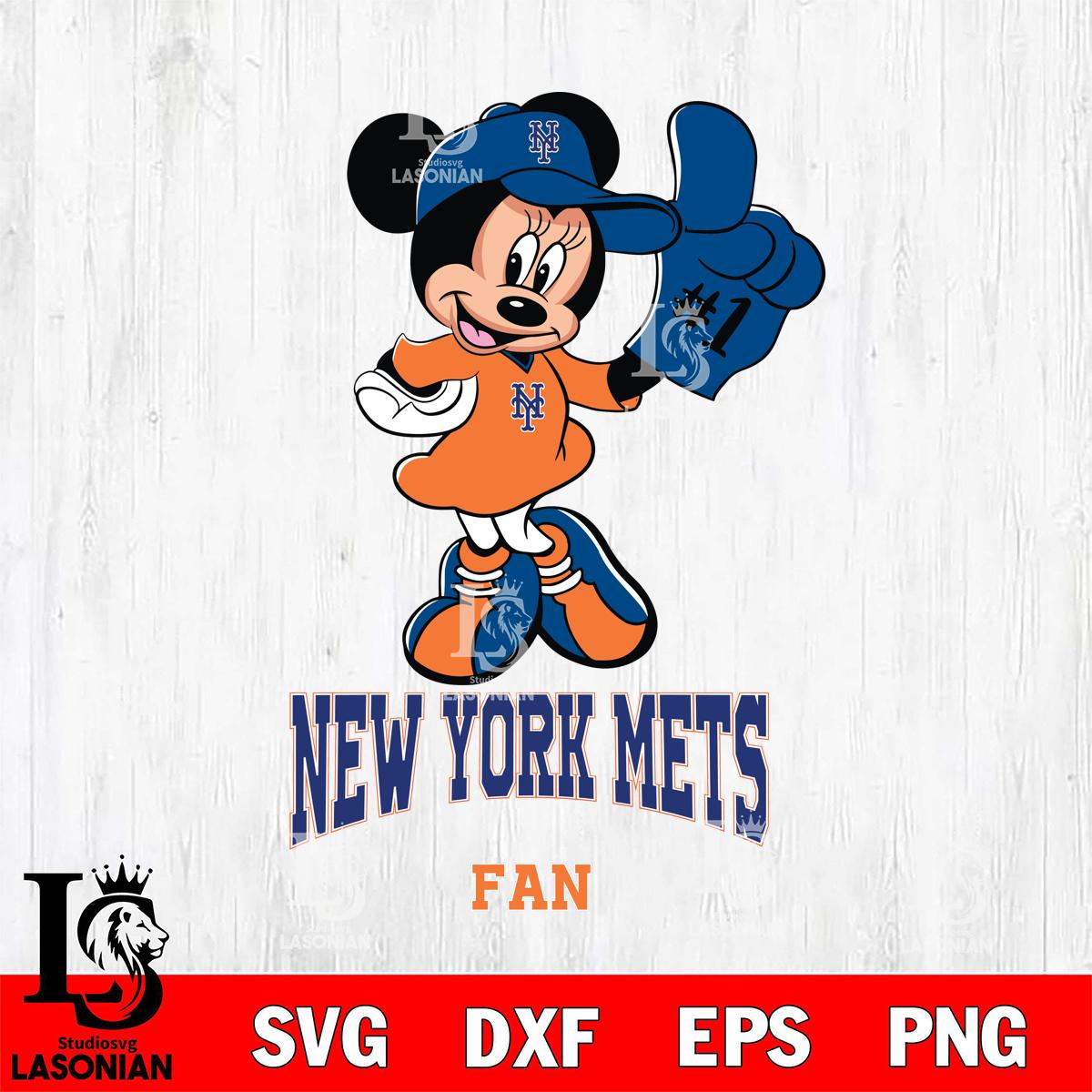 New York Mets #1 Fan Minnie Mouse – lasoniansvg